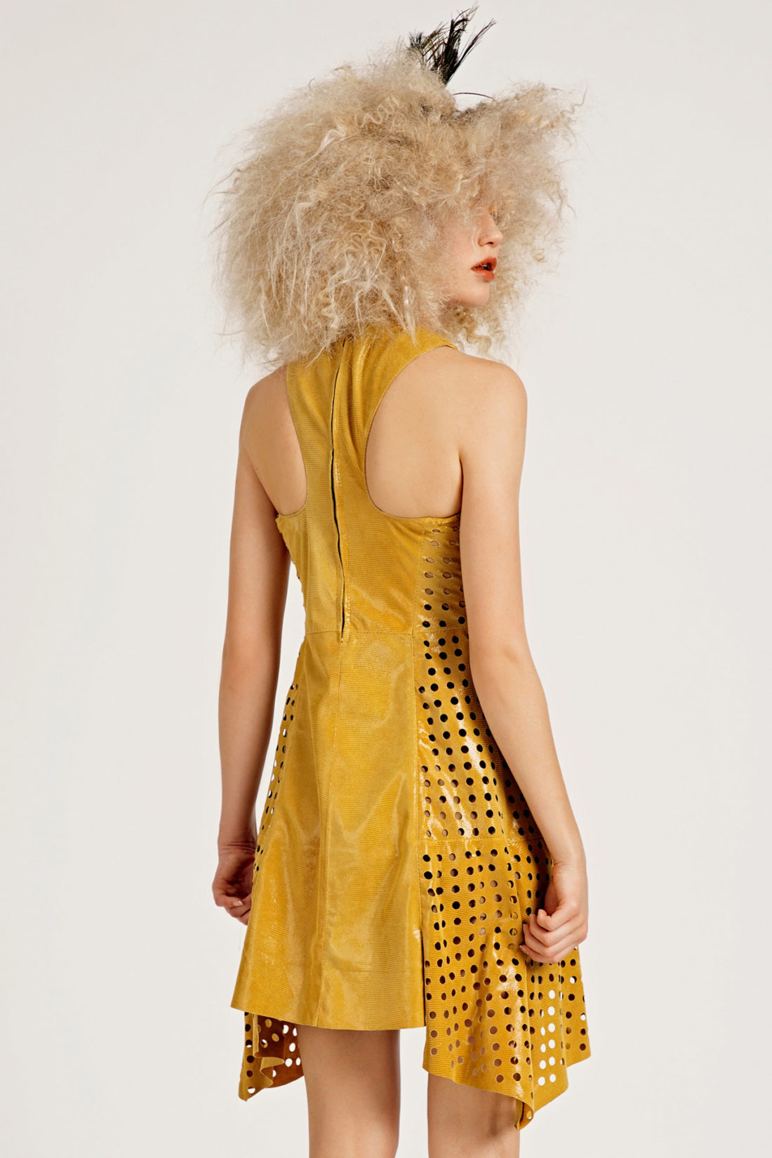 D0002 Printed Leather Side-Split Mini Dress – VIIpersonas